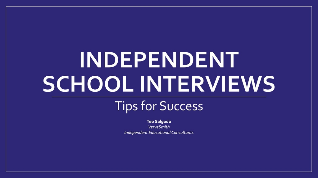 Presentations | Educational and Admissions Consulting | VerveSmith
